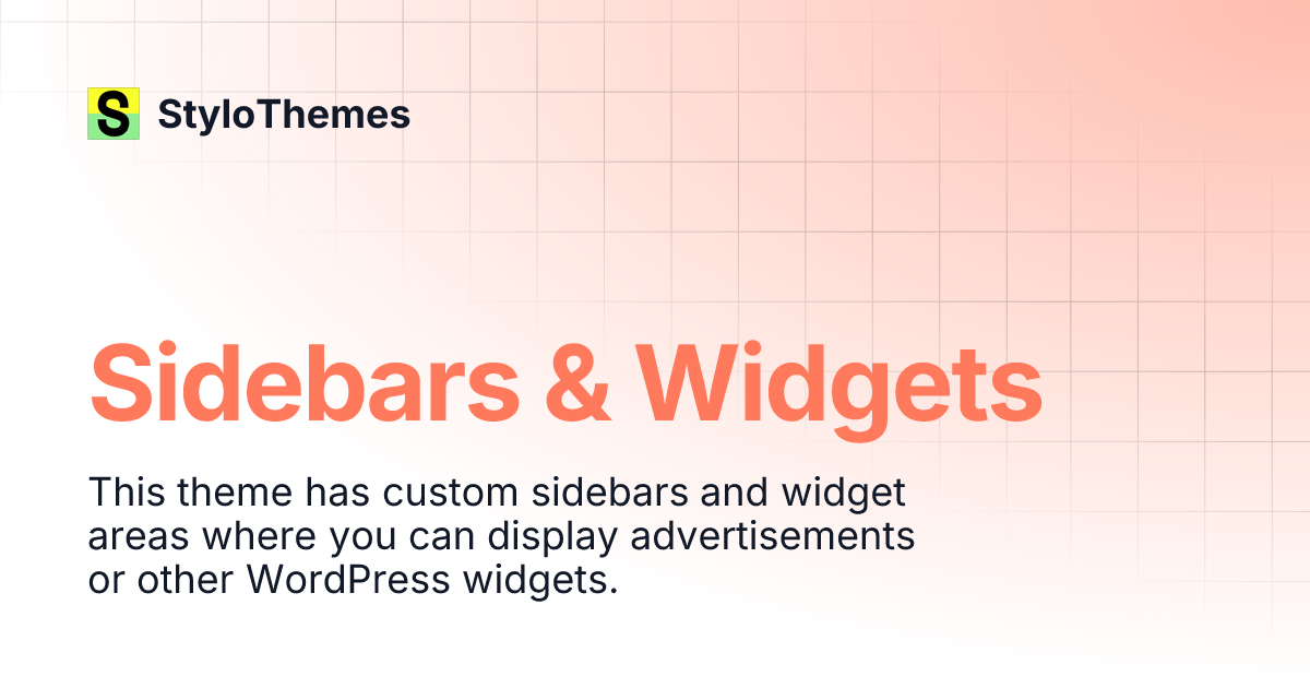 Sidebars & Widgets | UrduPress | StyloThemes