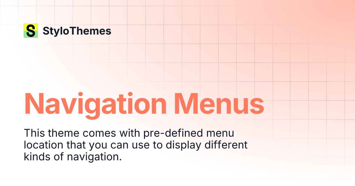 Navigation Menus | StyloThemes